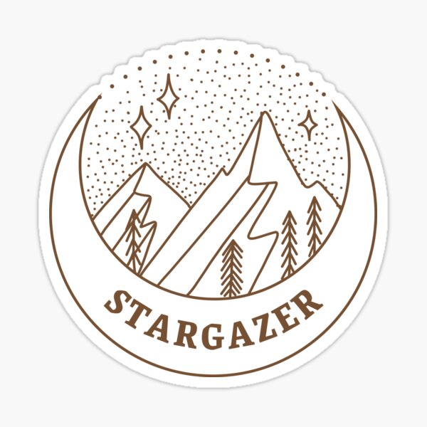 "Stargazer" Sticker by OpenArt | Redbubble