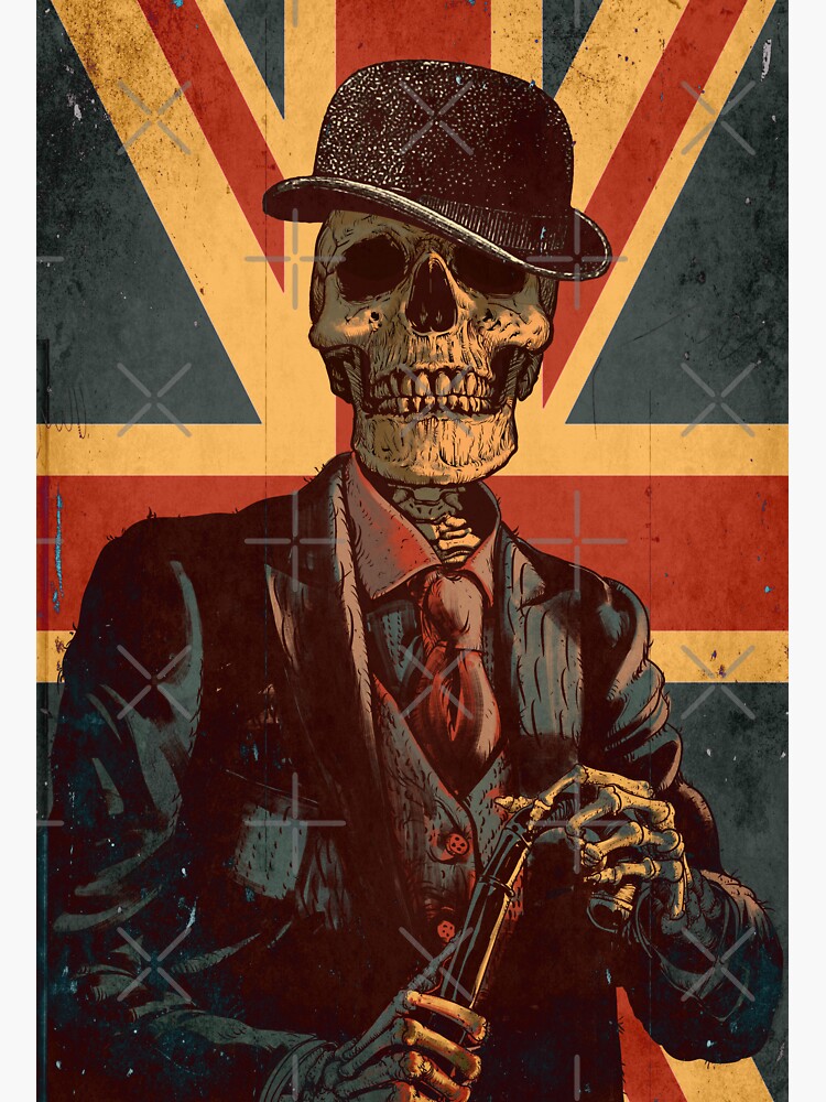 "Skeleton British Gentleman" Sticker for Sale by OTGS | Redbubble