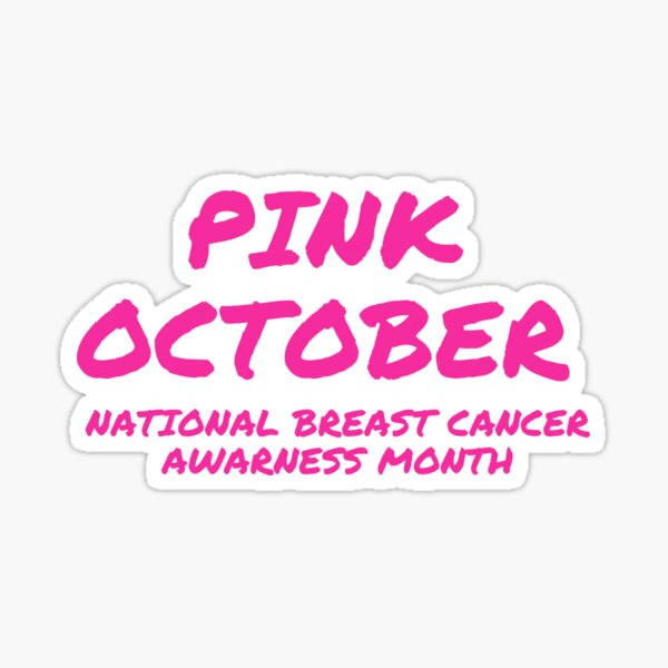 "Pink October" Sticker for Sale by Valgeneva | Redbubble