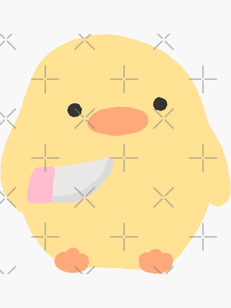 "Duck holding knife" Sticker for Sale by olivejade | Redbubble