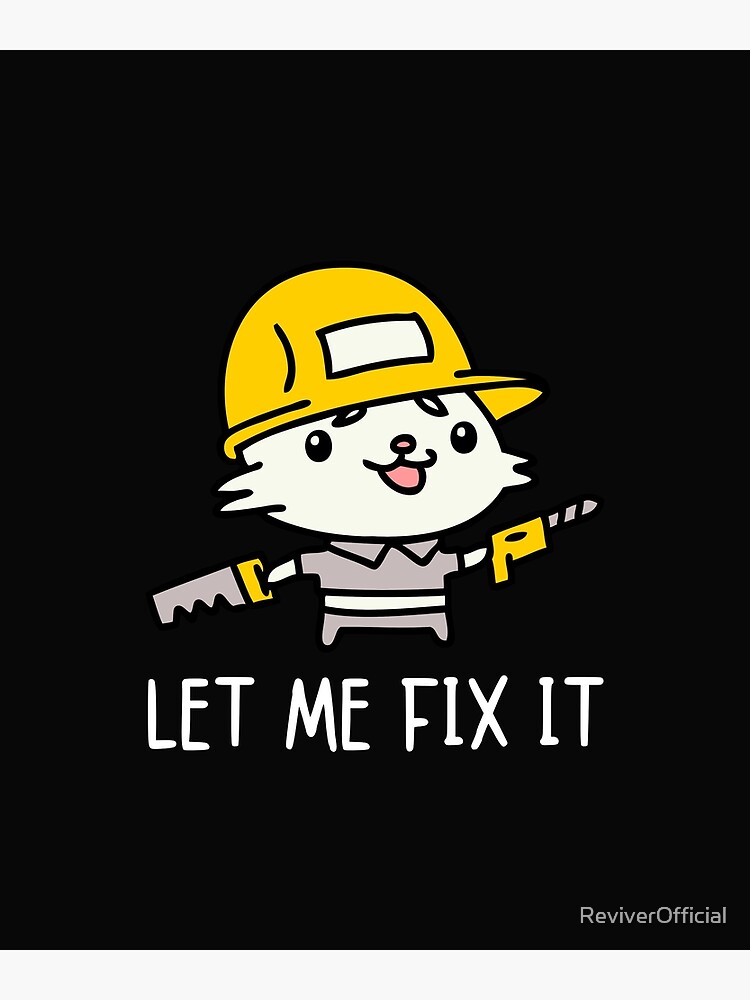 "Cute working Cat Engineer " Poster for Sale by ReviverOfficial | Redbubble