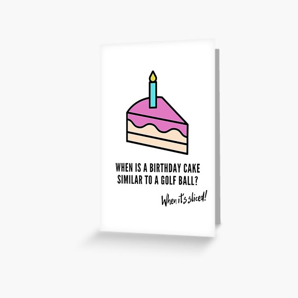 "Birthday riddles and answers - golf birthday." Greeting Card for Sale ...