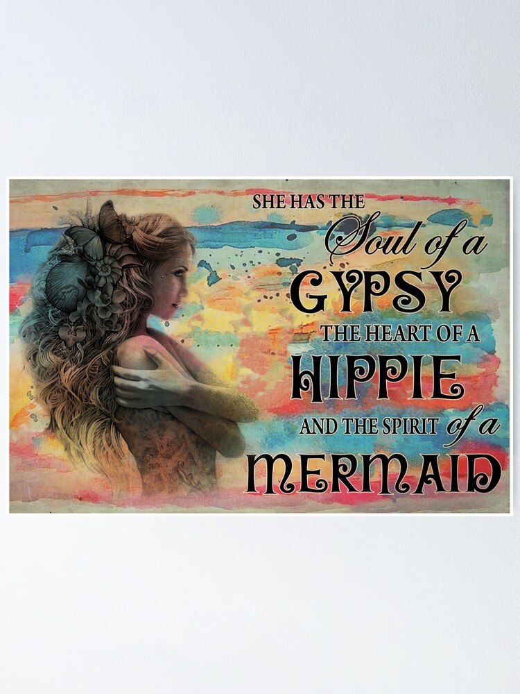 "Hippie and the Spirit of a Mermaid" Poster for Sale by binzCT2C1 ...