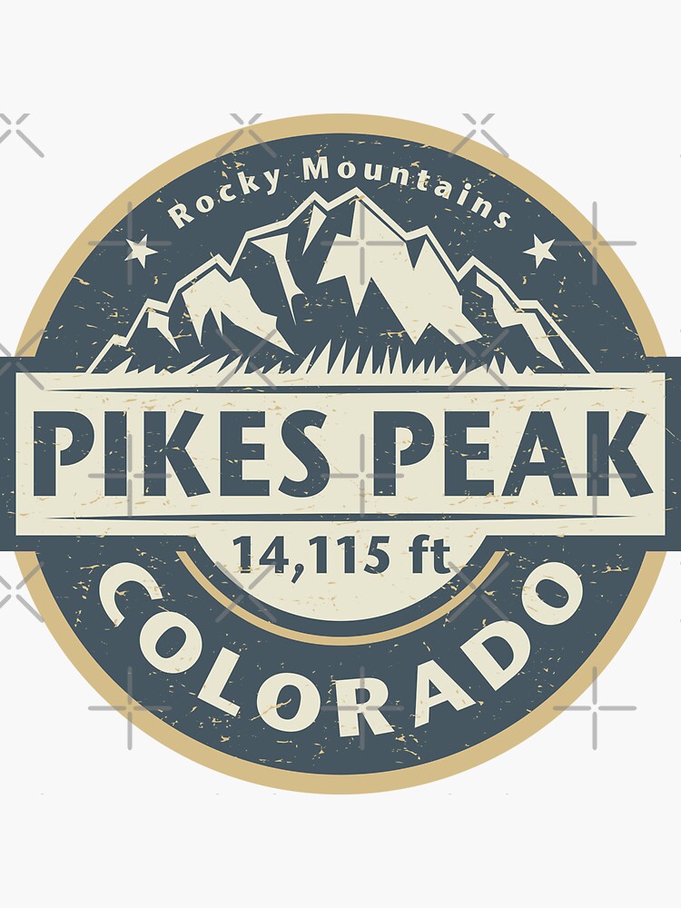 "Pikes Peak, Colorado" Sticker for Sale by studio838 | Redbubble