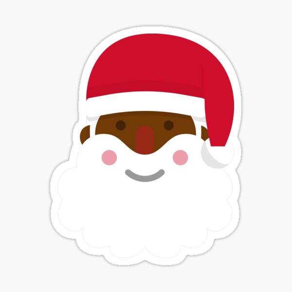 "Dark skin Santa Claus" Sticker for Sale by BilingualStore | Redbubble