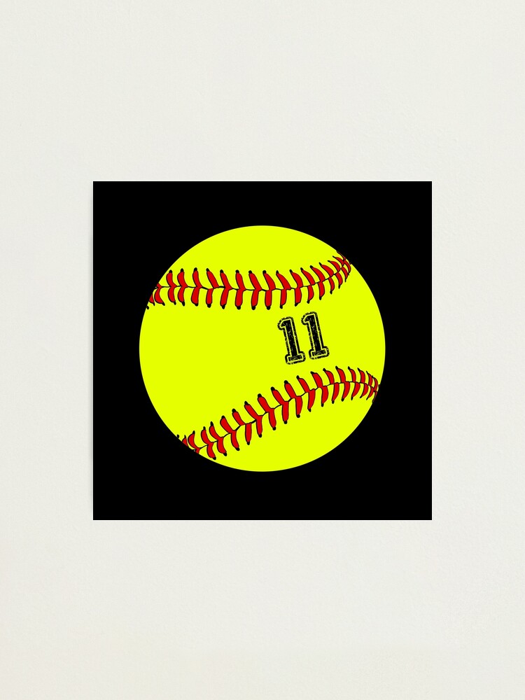 Lámina fotográfica «Pelota de softbol número 11, once» de TheCultStuff ...