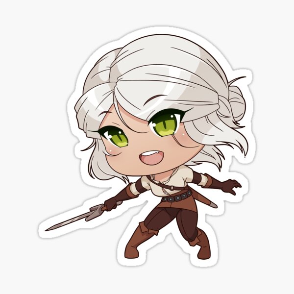 "Chibi Ciri" Sticker for Sale by ChubbyPineapple | Redbubble