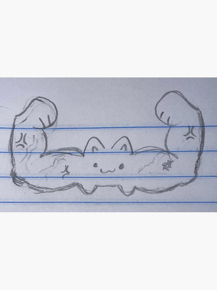 "Buff cat" Sticker for Sale by Muddyspot07 | Redbubble