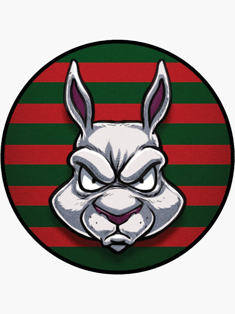 "The Fierce Rabbit " Sticker for Sale by UrbanInkShop | Redbubble