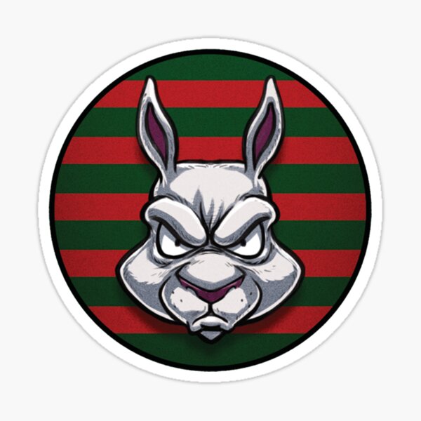 "The Fierce Rabbit " Sticker for Sale by UrbanInkShop | Redbubble