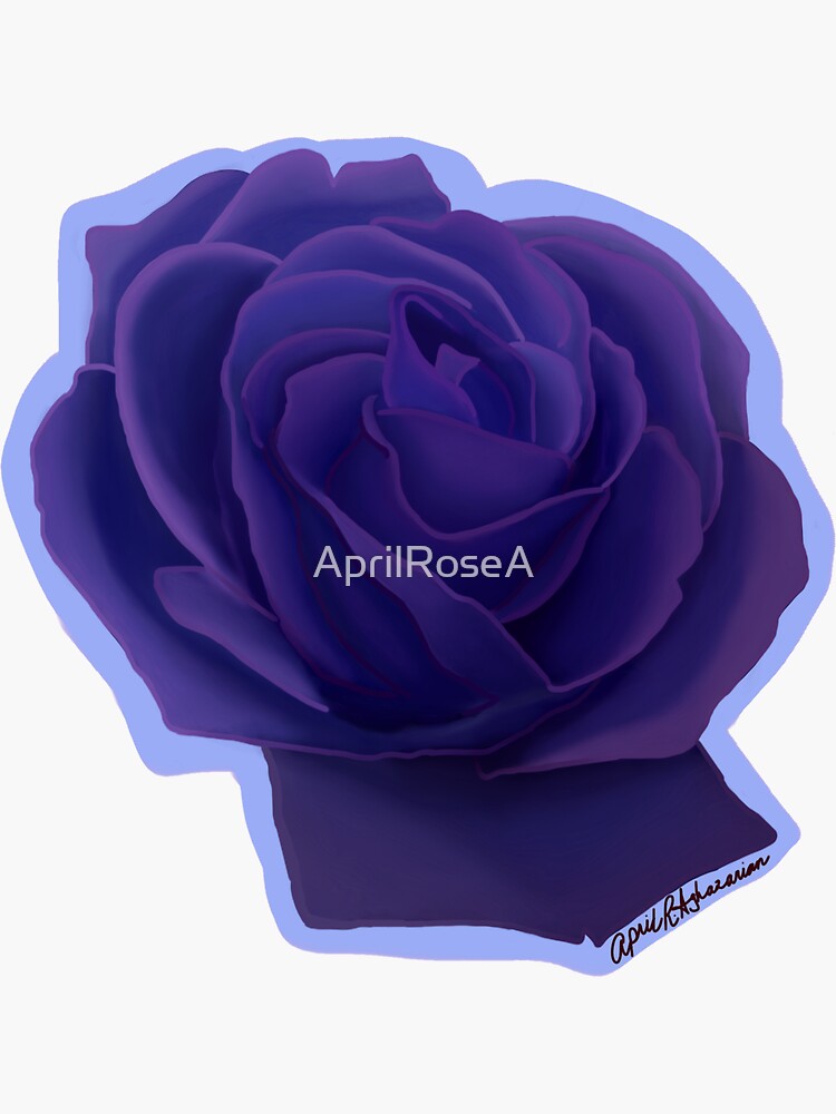 "Purple Rose" Sticker for Sale by AprilRoseA | Redbubble