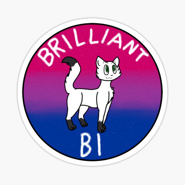 "Brilliant Bi Cat" Sticker for Sale by DiscordedAce123 | Redbubble