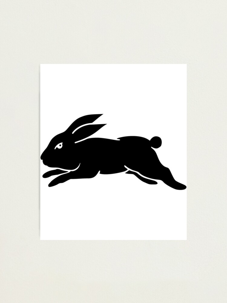 "Black rabbitohs logo " Photographic Print for Sale by UrbanInkShop ...