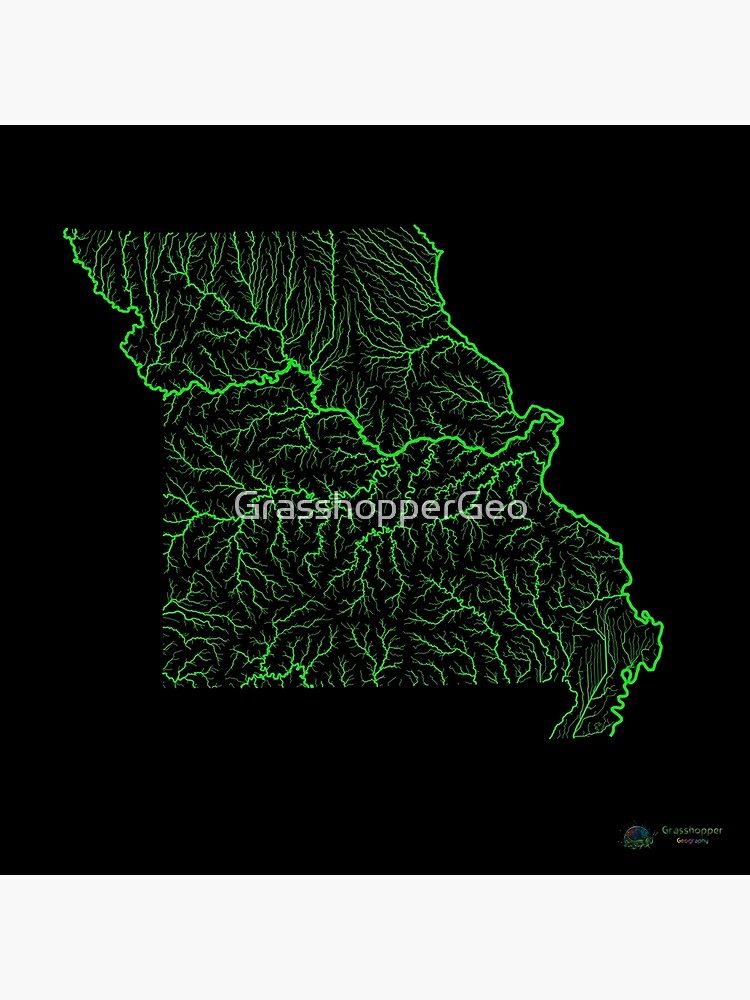 Mapa Del Río Missouri En Missouri