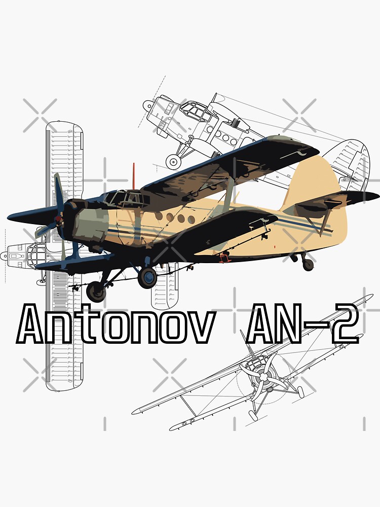 "Antonov An-2 White" Sticker for Sale by lsmiguel | Redbubble