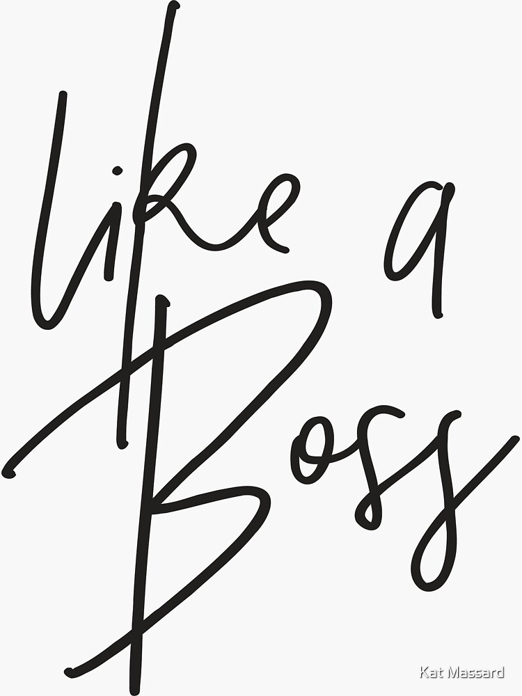 "MINI MOTIVATOR COLLECTION - LIKE A BOSS" Sticker by edgeplus | Redbubble