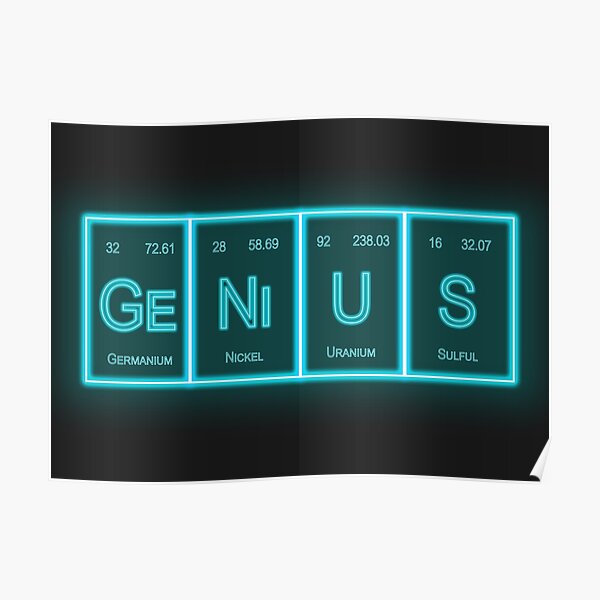 "Neon Genius" Poster for Sale by frangipanms | Redbubble