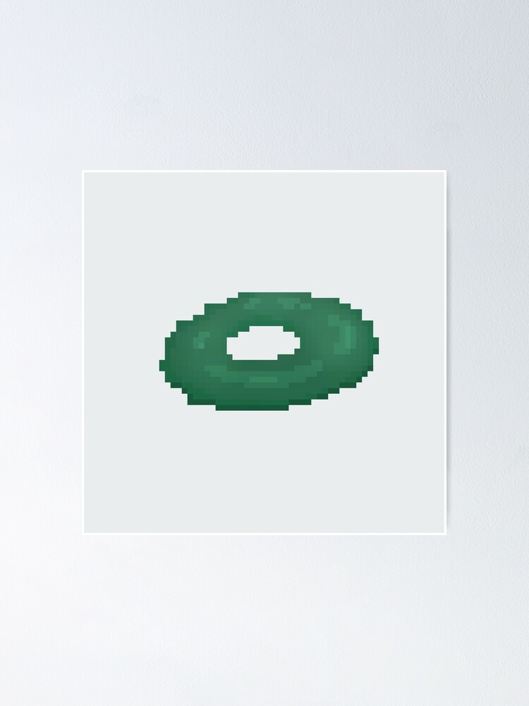 "Cyan Pixel Art Donut" Poster von Moxn01 | Redbubble