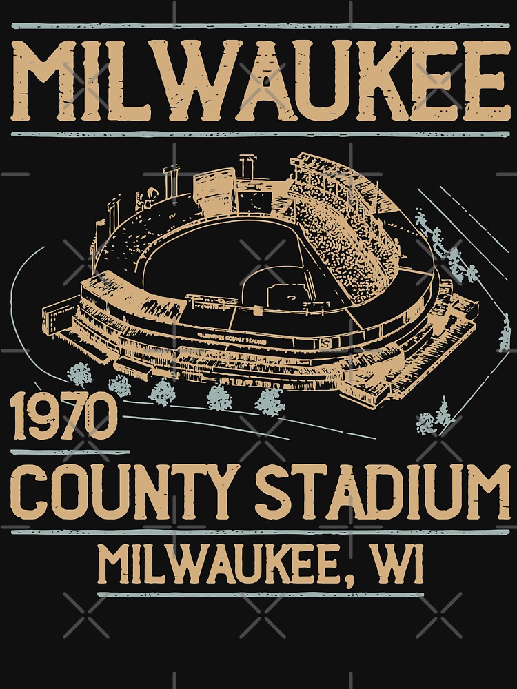"Milwaukee County Stadium 1970" T-shirt for Sale by Abidilana ...