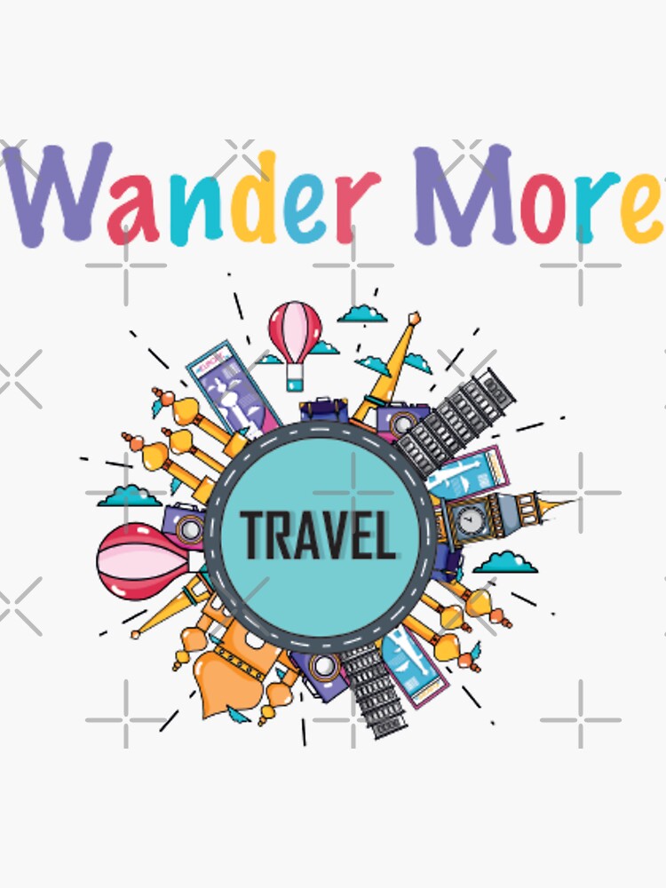 "Wander More" Sticker for Sale by xWildWolfx | Redbubble