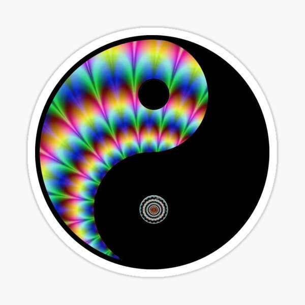 "Trippy Optical Illusion Yin Yang" Sticker for Sale by hannahmarland ...