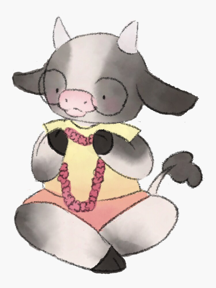 "Zoe the cow" Sticker for Sale by Huuleei | Redbubble