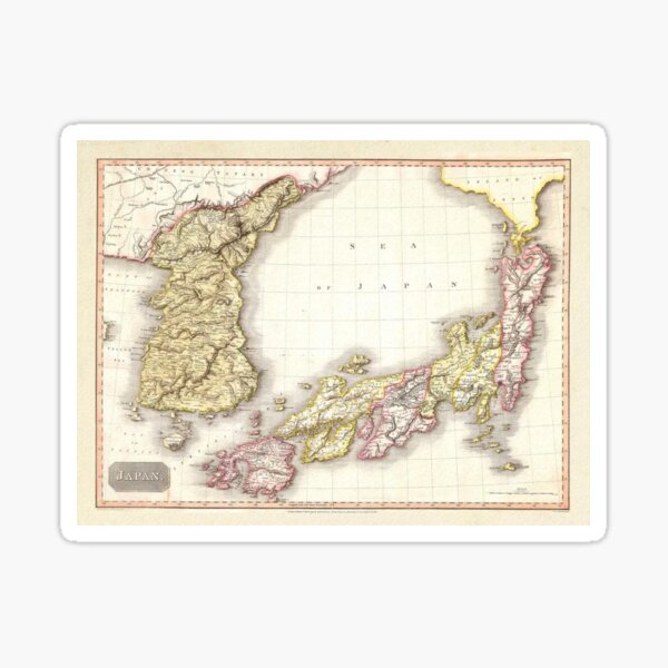 "Japan Vintage Map" Sticker for Sale by VintageMaps | Redbubble