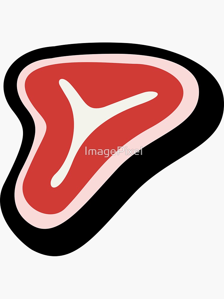 Pegatina «Filete de chuletón grande» de ImagePixel | Redbubble