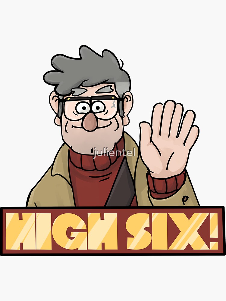 "High Six" Sticker for Sale by julientel | Redbubble