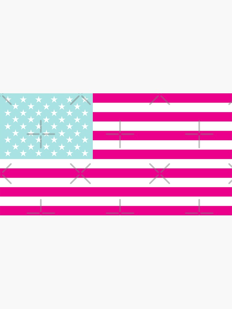 "Pastel Pink Flag Of USA America" Sticker for Sale by Quaintrelle ...