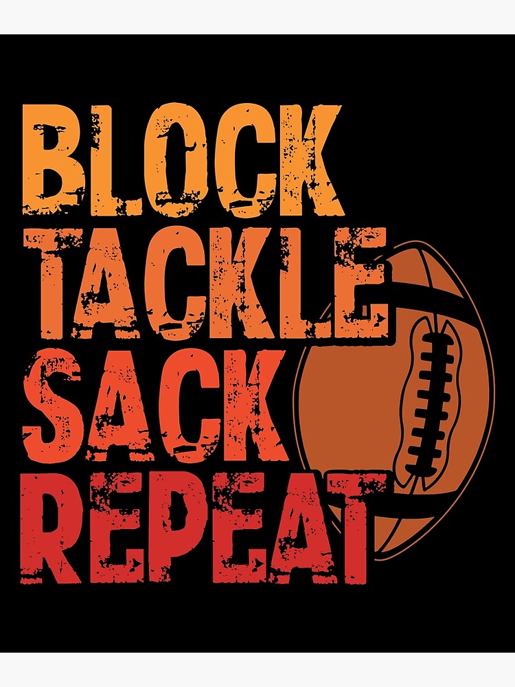 Póster «Bloque Tackle Sack Repetición de fútbol Línea defensiva» de ...