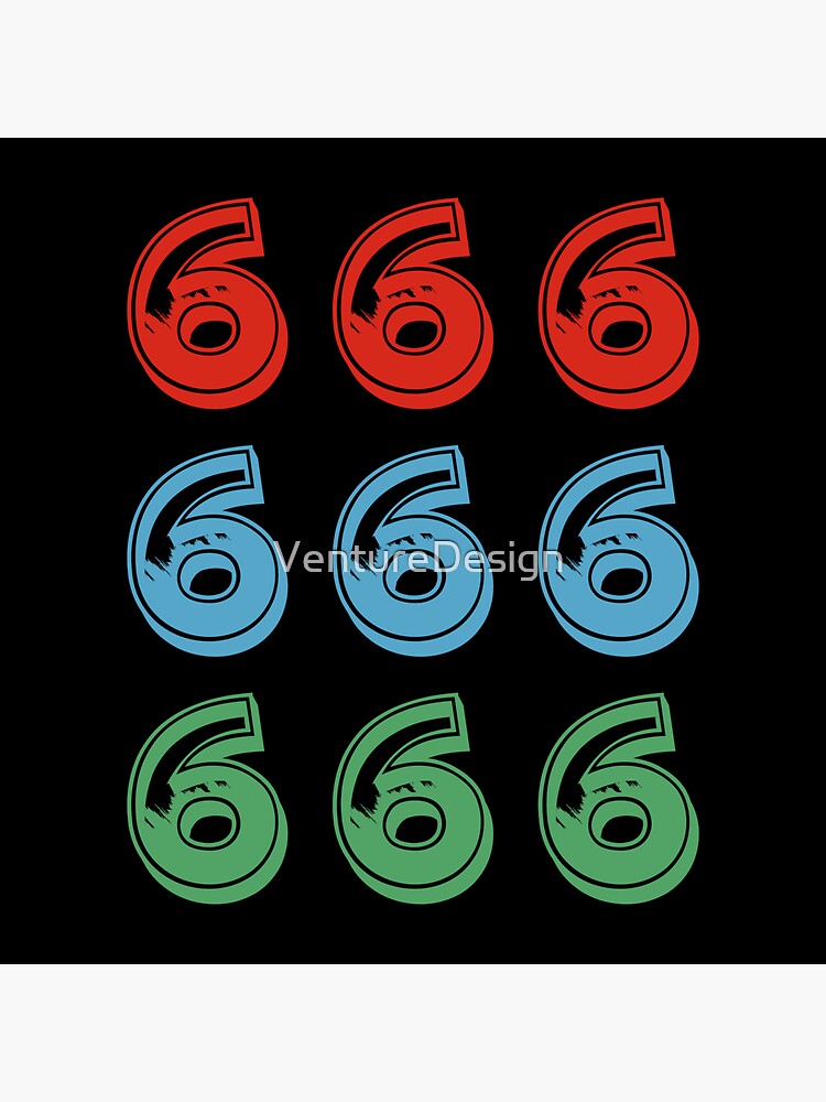 "666" Sticker for Sale by VentureDesign | Redbubble