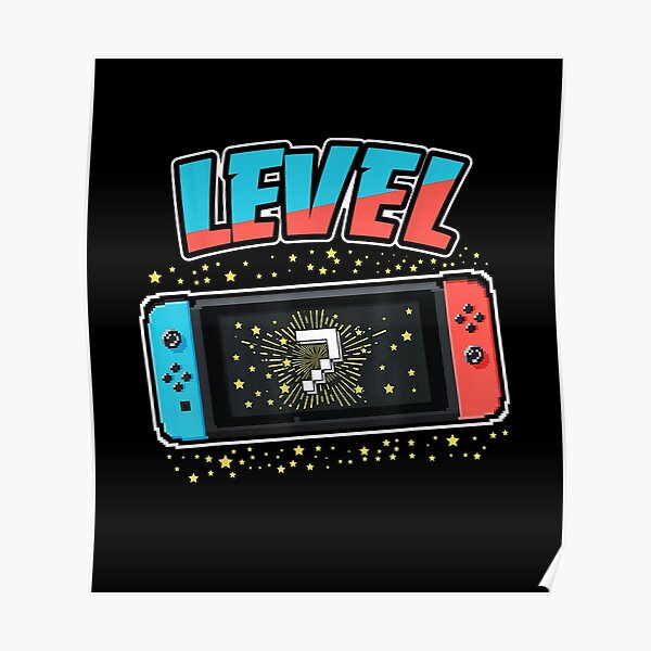"Level 7 Birthday Boy 7 Years Old Video Games" Poster by JaisonshiJan ...