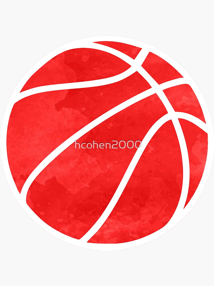 "Basketball Red" Sticker by hcohen2000 | Redbubble