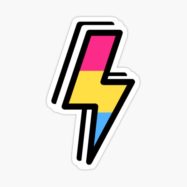 "Lightning Pan Pride" Sticker for Sale by CamoTheRogue | Redbubble