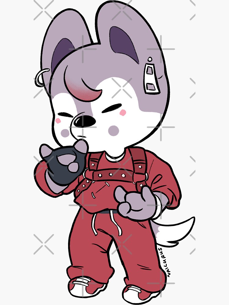 "Stray Kids - Wolf Chan Thunderous" Sticker for Sale by nailurus ...