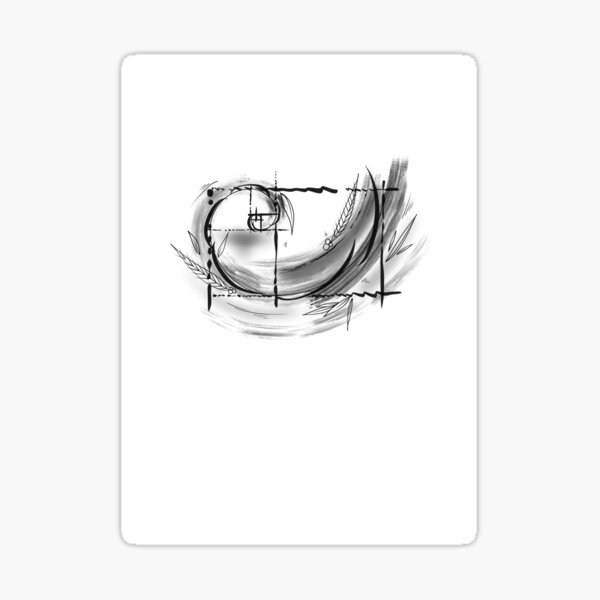 "Golden Ratio " Sticker for Sale by Happyhippieart | Redbubble
