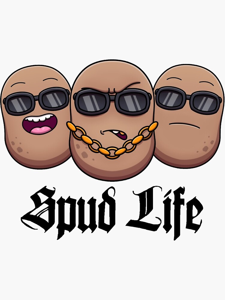 "cute spud potato - spud life " Sticker by stylish111 | Redbubble