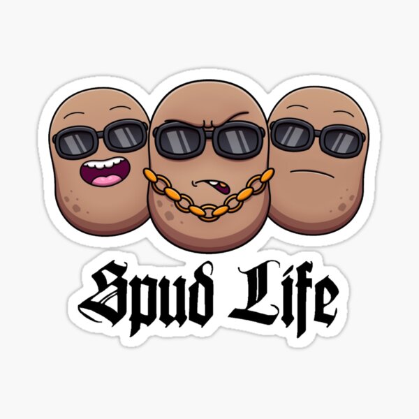 "cute spud potato - spud life " Sticker by stylish111 | Redbubble