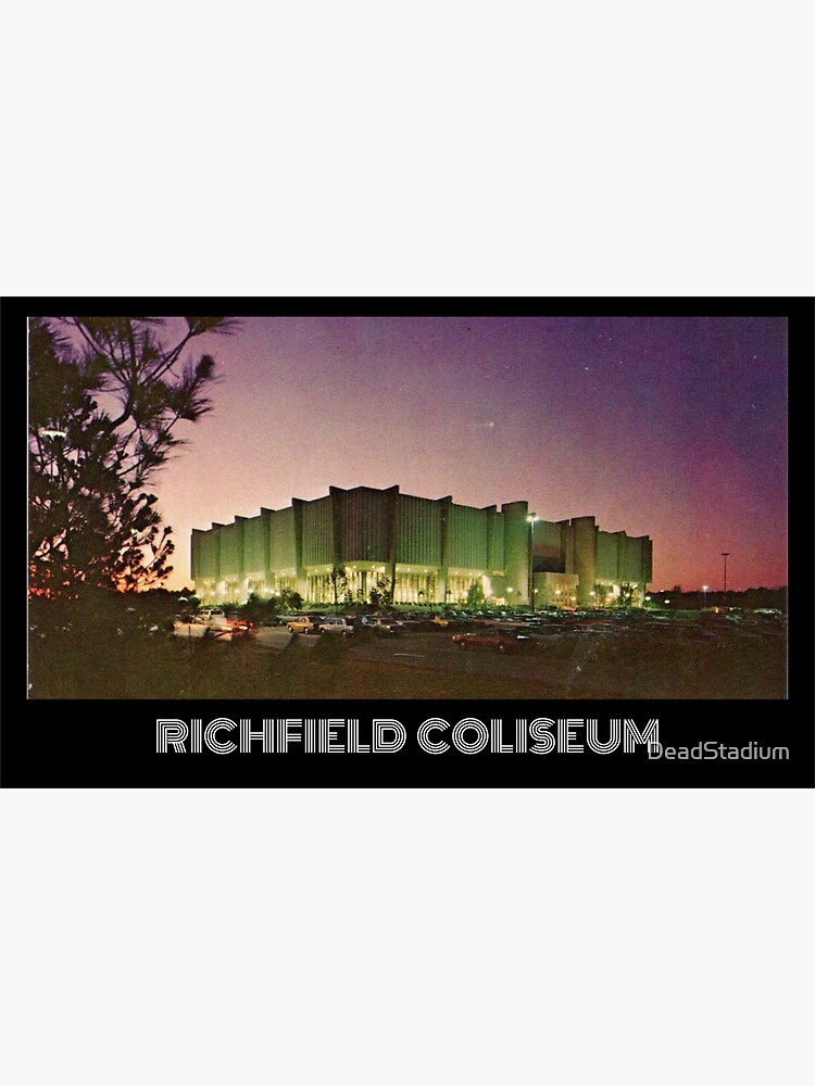"Richfield Coliseum- Orange" Sticker for Sale by DeadStadium | Redbubble
