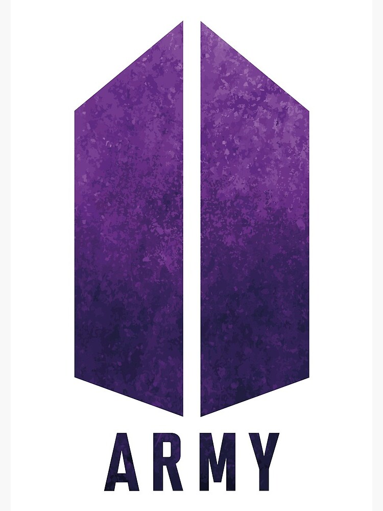"Purple BTS ARMY logo" Spiral Notebook for Sale by MysMia | Redbubble
