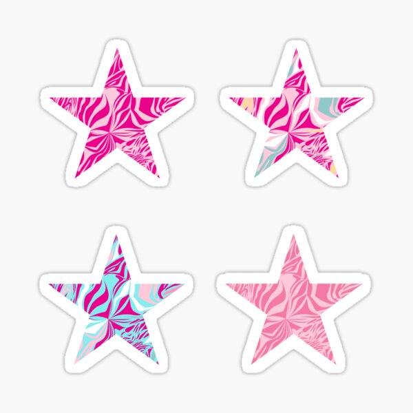 "Pastel Preppy Pop Art Stars Pack" Sticker by Quaintrelle | Redbubble