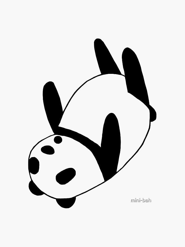 "Falling Panda" Sticker by microbear | Redbubble