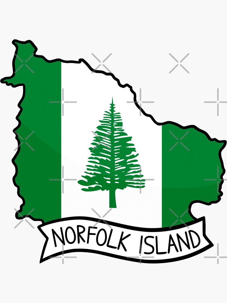 Sticker « Carte du drapeau de l'île Norfolk Sticker », par Drawingvild ...