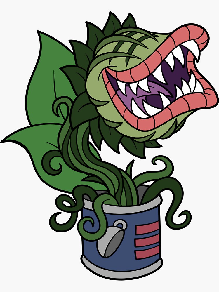 "Audrey II Sticker" Sticker for Sale by DannyCortoons | Redbubble