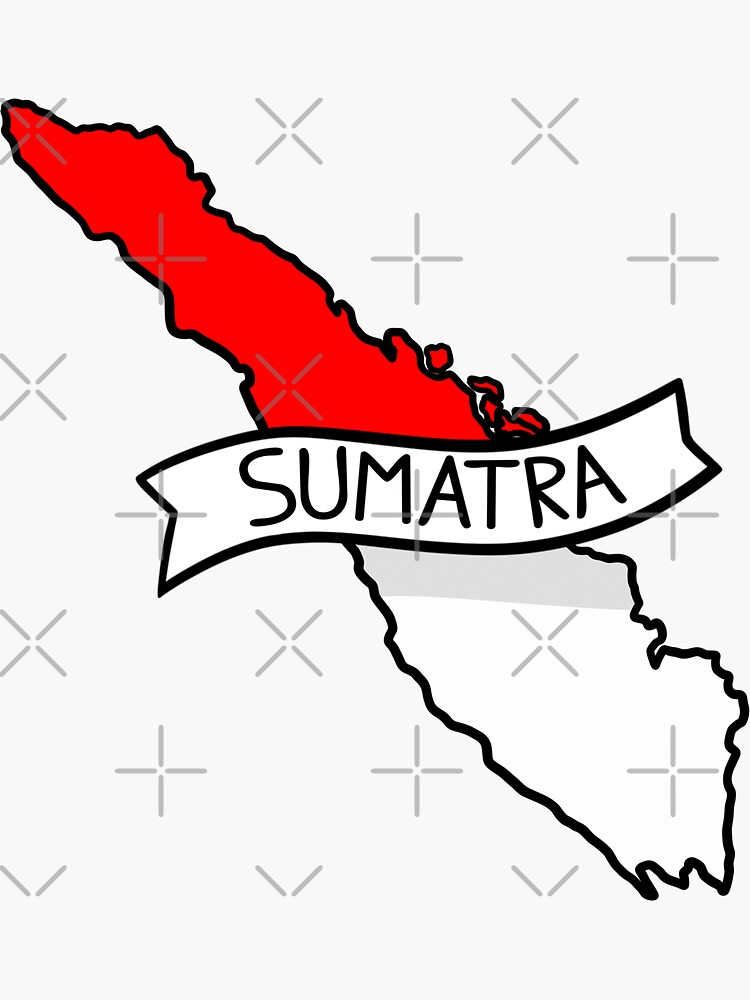 Pegatina «Pegatina Mapa de la bandera de Sumatra» de Drawingvild ...