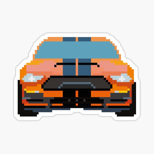 Pegatina «Pixel art Ford Mustang» de Poofy14 | Redbubble