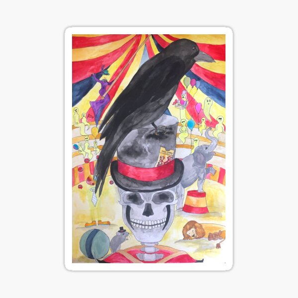 "Ghost Circus" Sticker for Sale by LunaNoodleArt | Redbubble
