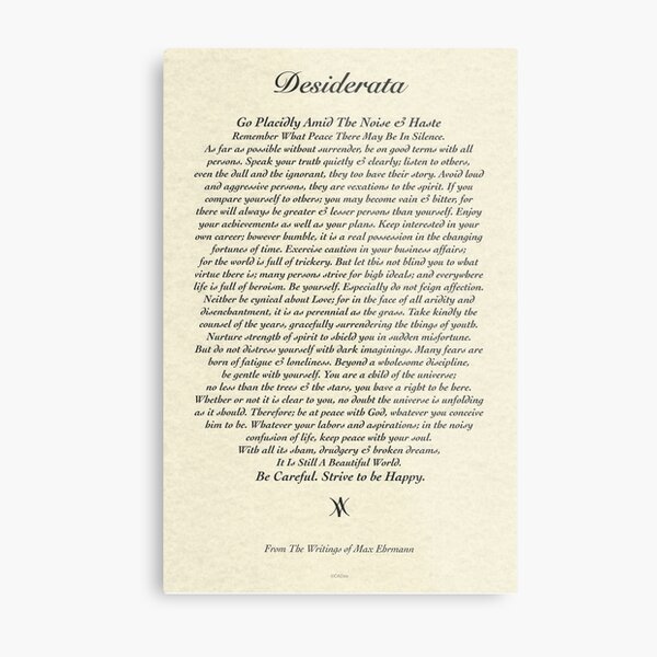 Desiderata Poem By Max Ehrmann Art Print, 48% OFF