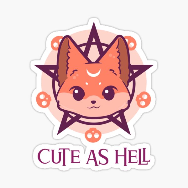 "Cute as Hell" Sticker for Sale by LittlePlayTeees | Redbubble